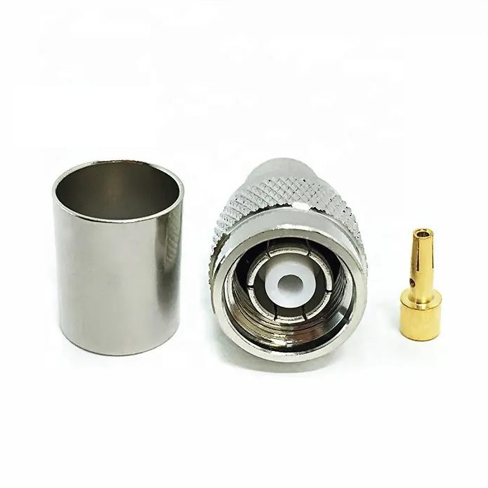 CONECTOR TNC MACHO PARA CABLE LMR400 CRIMP (incluye termocontraible ...